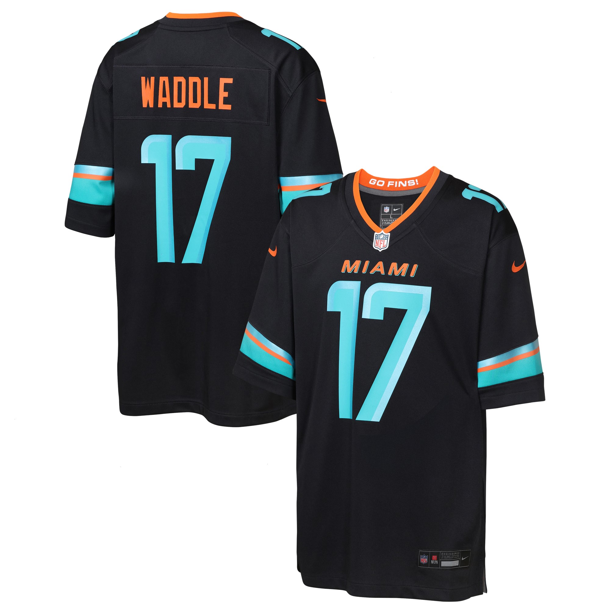 Youth Miami Dolphins Jaylen Waddle Nike Pitch Blue 2025 Rivalries ...
