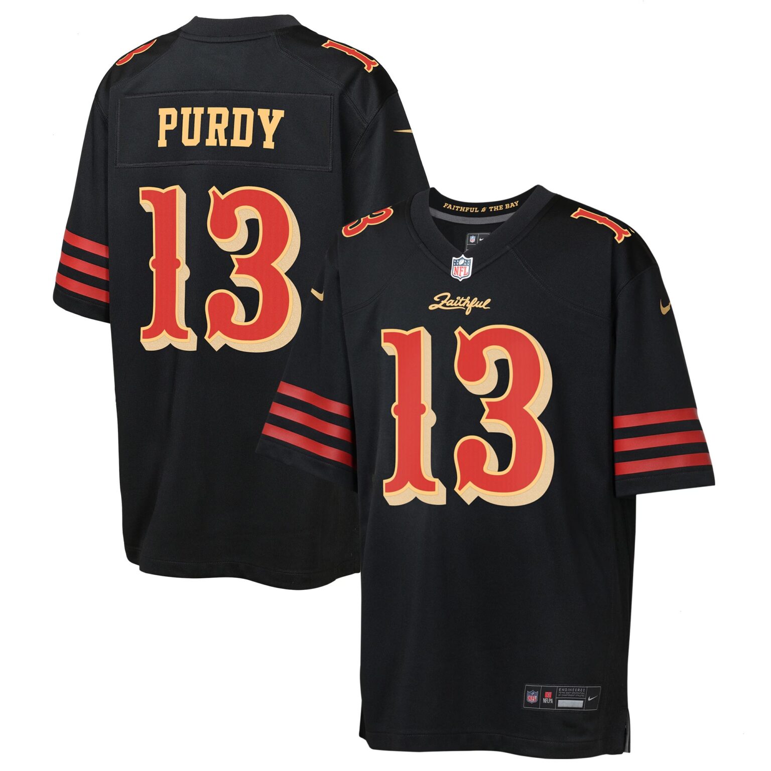 Youth San Francisco 49ers Brock Purdy Nike Black 2025 Rivalries ...